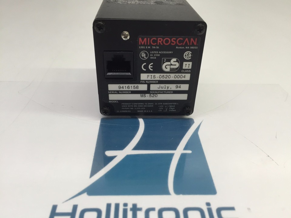 MICROSCAN MS-520 HIGH SPEED BAR CODE SCAN HEAD FIS-0520-0002 | eBay