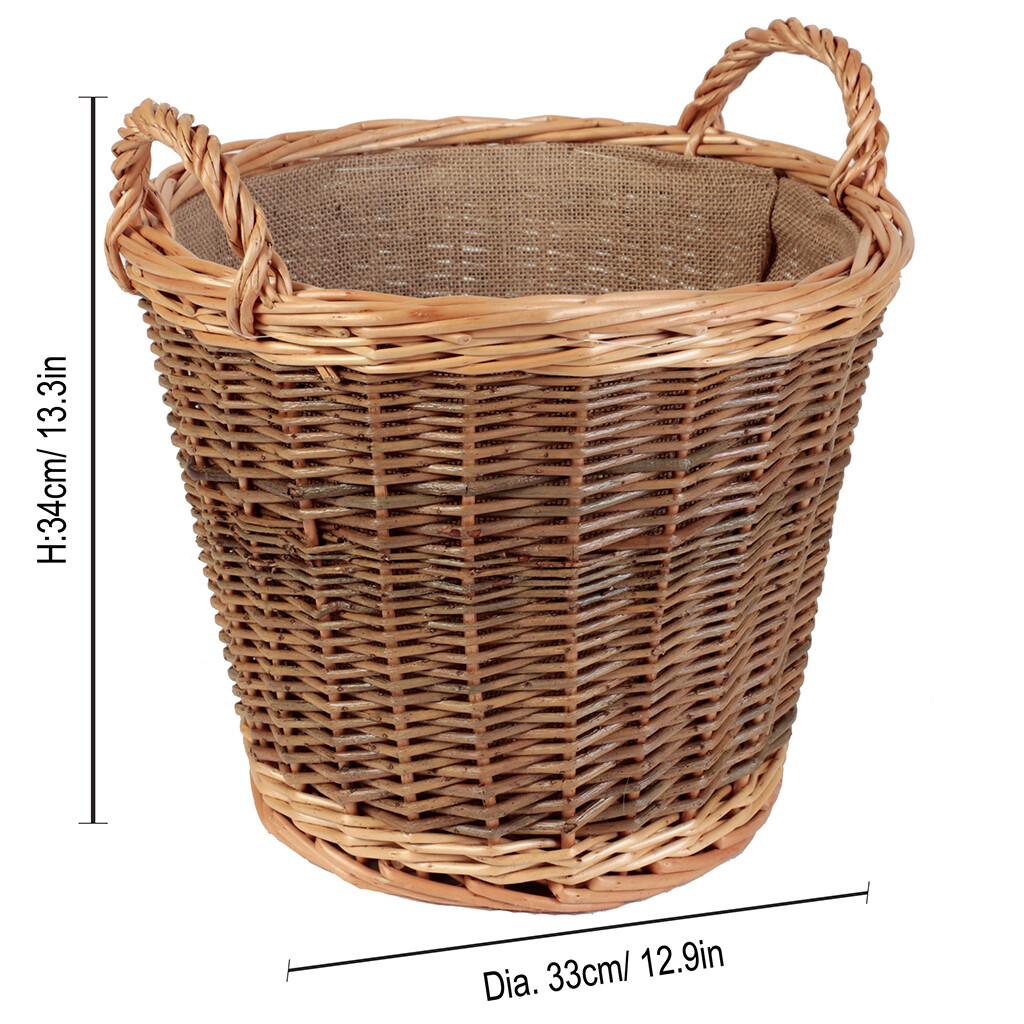 Wicker Log Basket Rattan Home Kindling Firewood Fireside Storage Logs ...