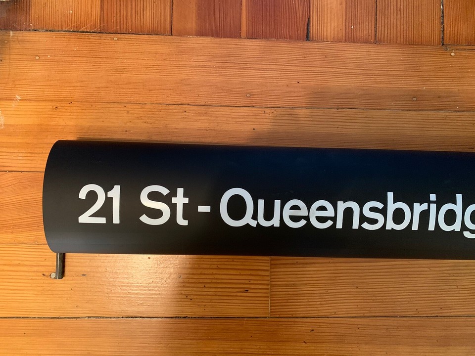 NY NYC SUBWAY ROLL SIGN 21 STREET QUEENSBRIDGE LONG ISLAND CITY QUEENS ...