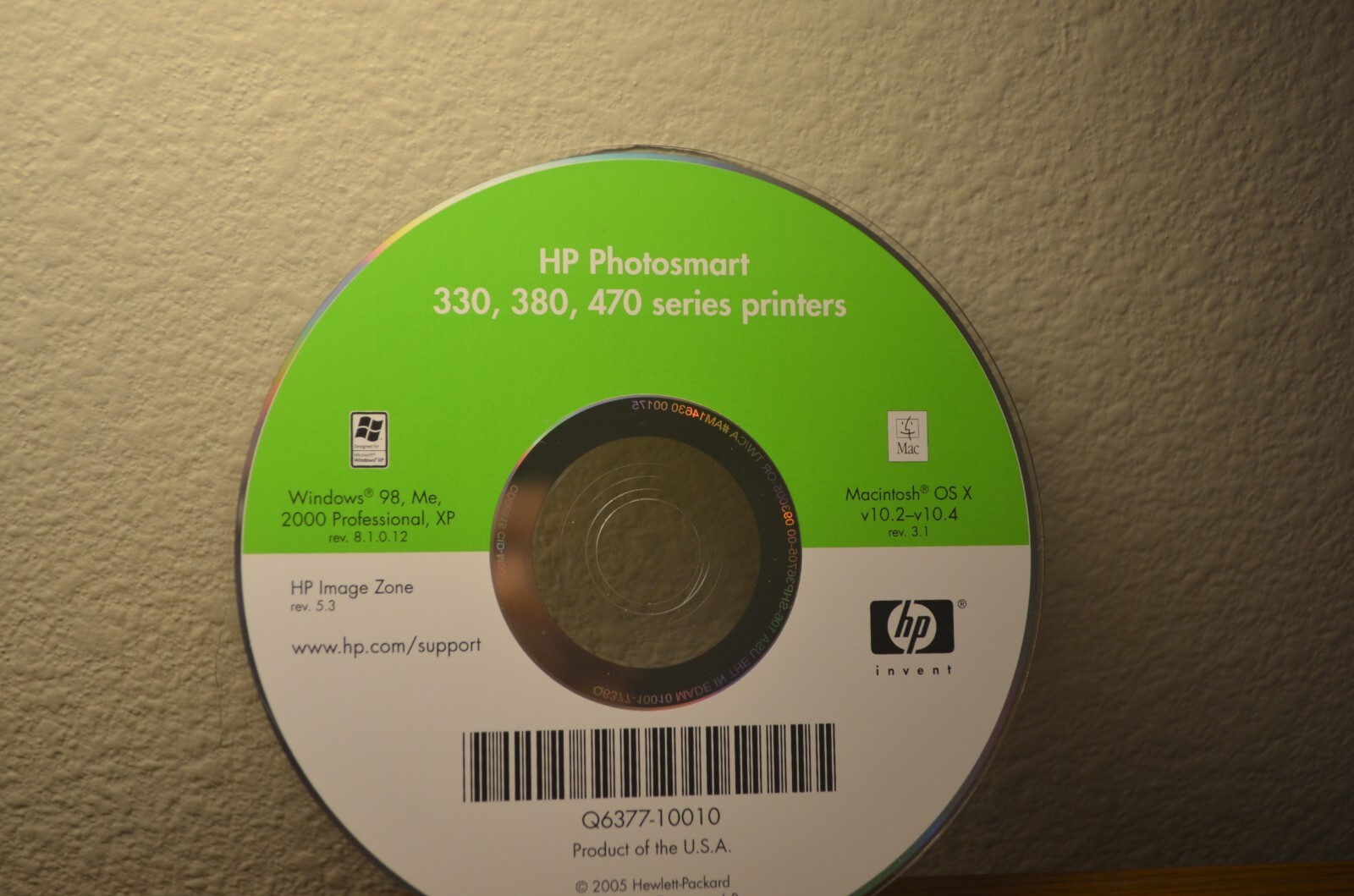 HP Photosmart Printer Driver Support Disc 330, 380, 470 Series Printer ...