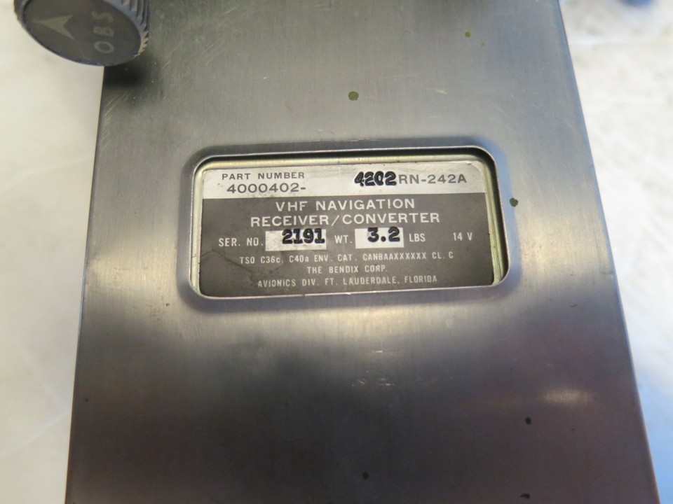 RN-242A BENDIX VHF NAV GM-247A Glide Slope VOR ILS Indicator 4000413 ...