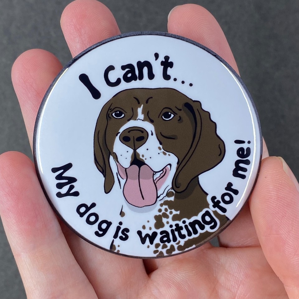 German Shorthaired Pointer Pinback Button Handmade Dog Pin Accessories ...