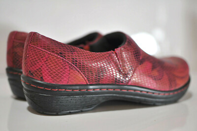 Klogs Womens Red colorful pattern clogs see measurement for size | eBay