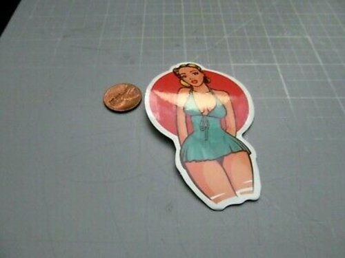RETRO SWIMSUIT GIRL Sticker / Decal Stickers Actual Pattern NEW GLOSSY ...
