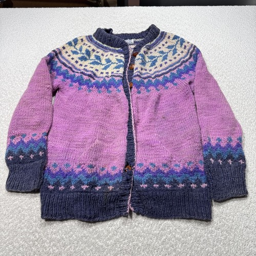 Vintage Artesanias Andes Sweater Womens Medium Wool Fair Isle Handmade ...