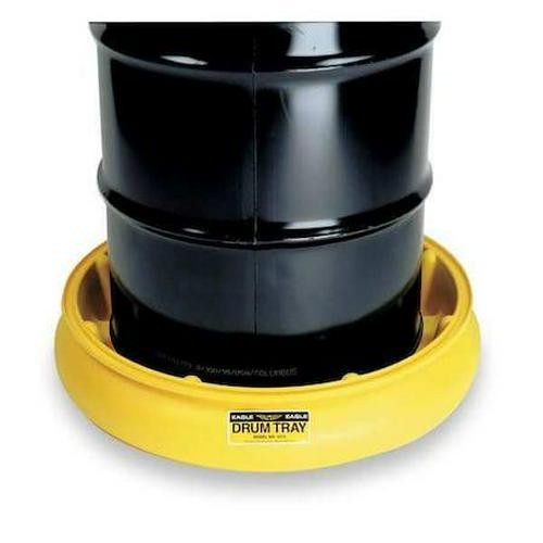 Drum Spill Tray Containment Pan 10 Gallon Round Yellow Plastic 31 Inch ...