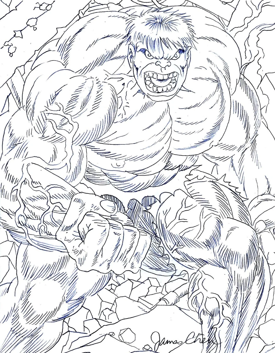 Incredible Hulk Outline