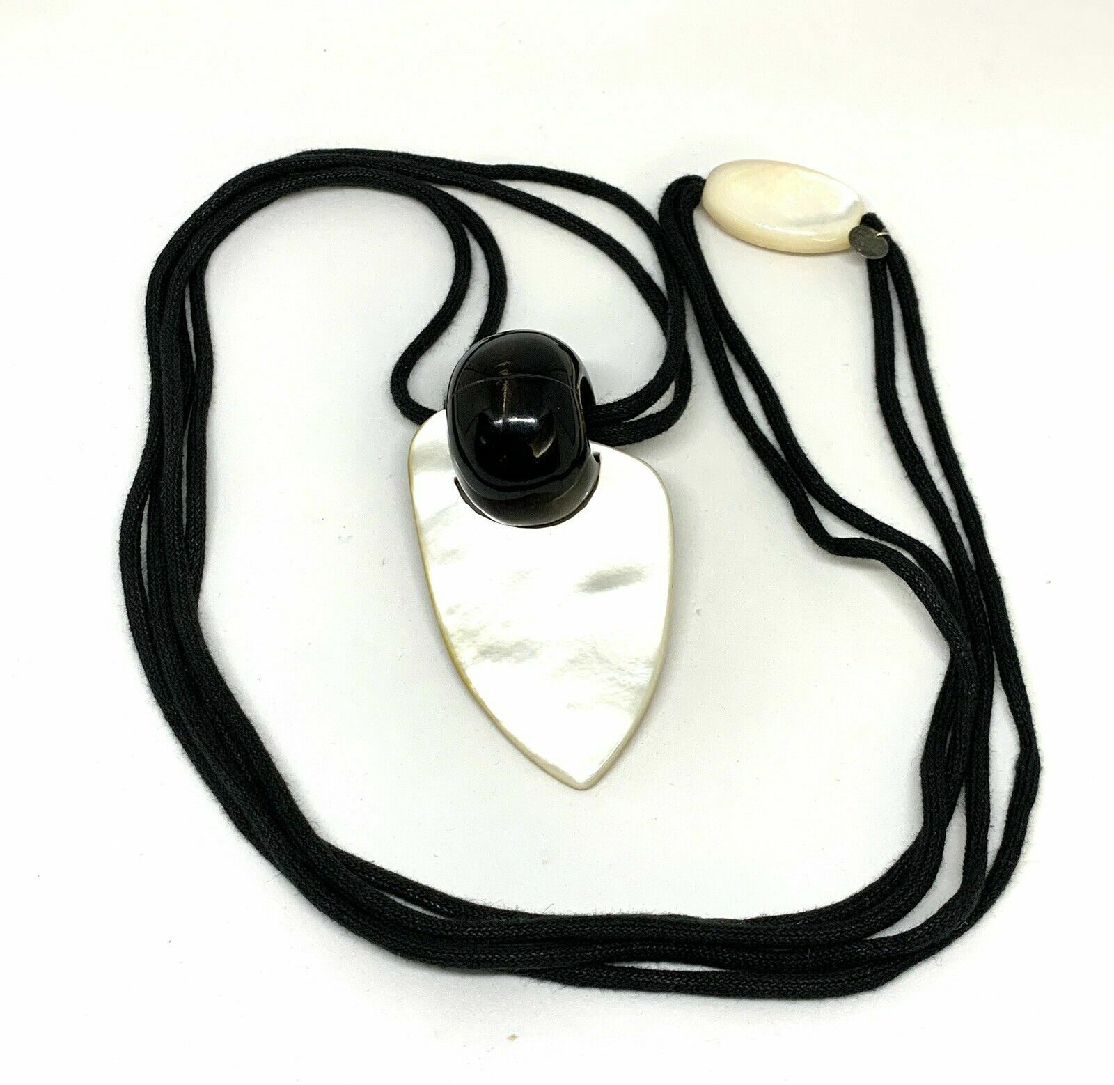 Vintage MONIES 1980'S Shell & Horn Pendant Necklace Signed | eBay