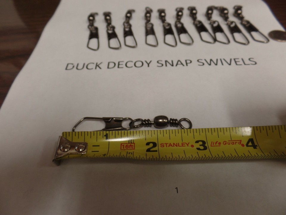 Duck Decoy Snaps, Decoy Anchor Snaps, Texas Rig Clips SWIVELS 3/0 SIZE ...