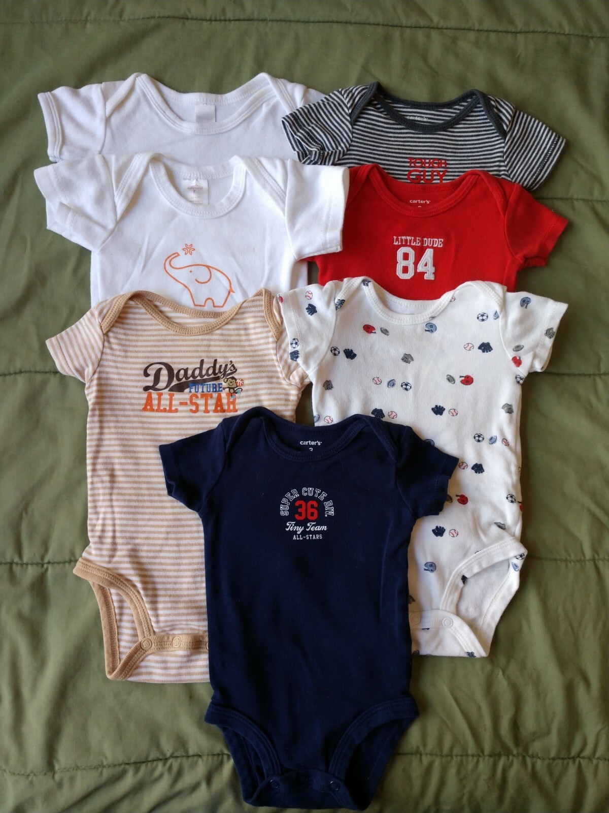 3 Month Baby Boy Mixed Lot of 10 Shirts, Pants and Pajamas: Sports ...