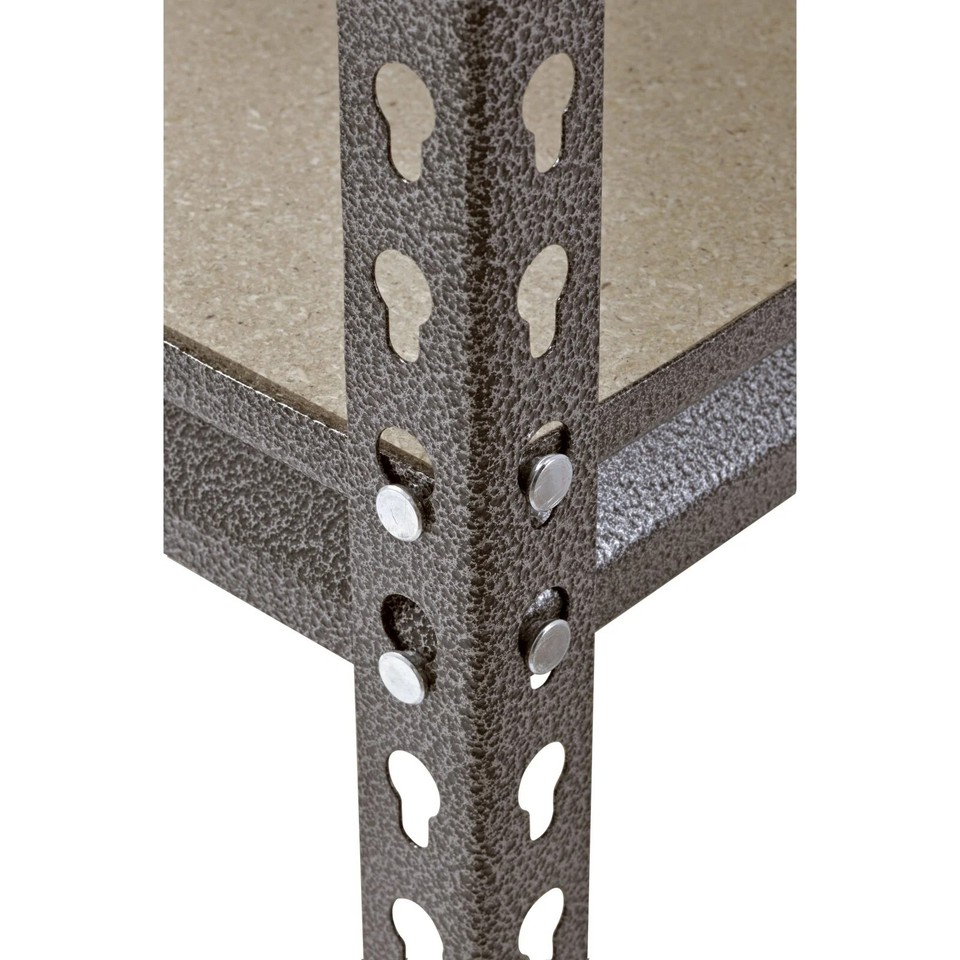 Muscle Rack 48W x 24D x 72H 5-Shelf Steel Shelving Silver Couplers Not ...