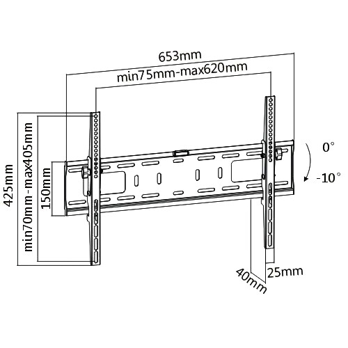 TV Wall Mount LCD LED Bracket fits Samsung UN55NU6950 UN65RU7200 ...