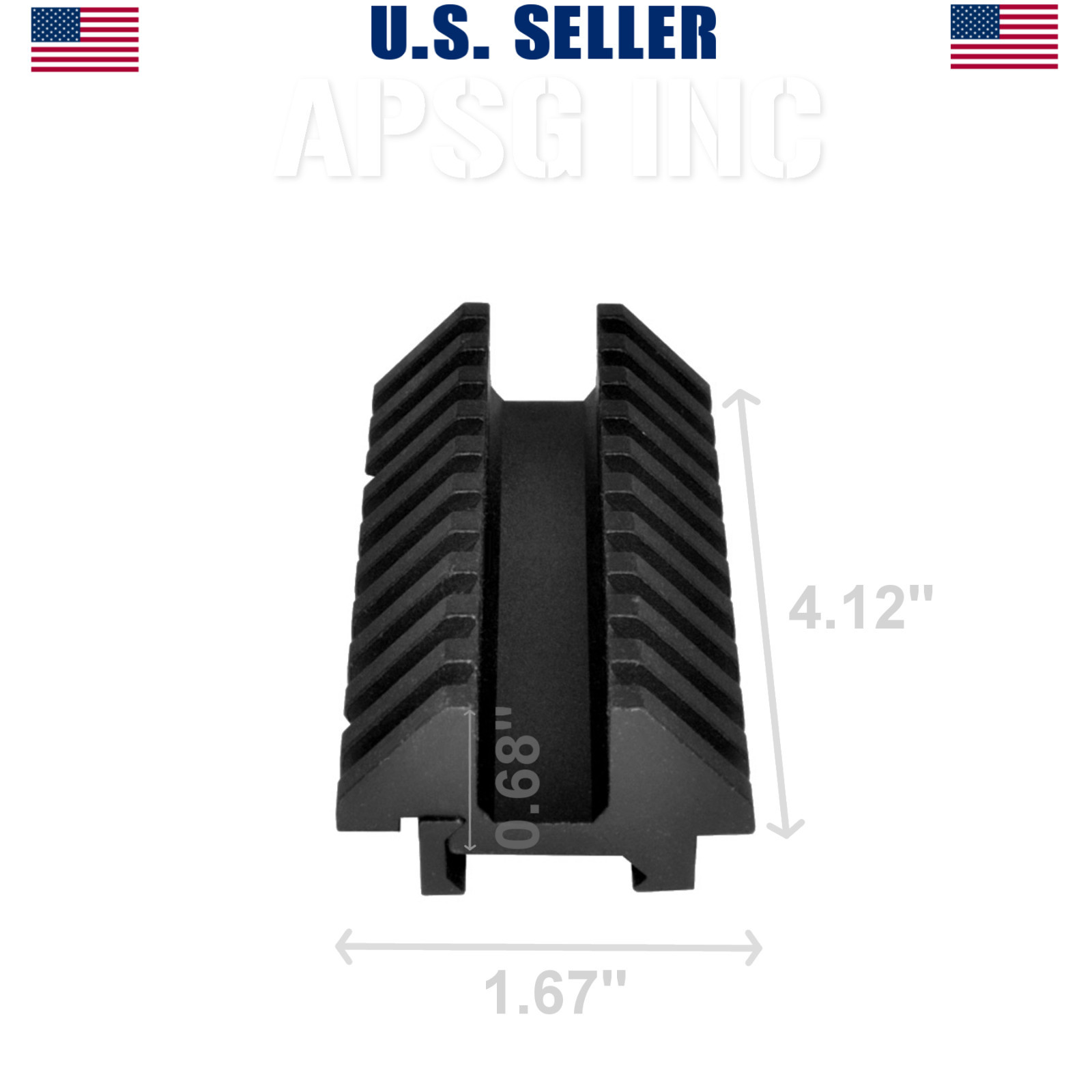 Double Dual 45 Degree Offset Picatinny Mount 4.12" 10 Slots Per Side | eBay