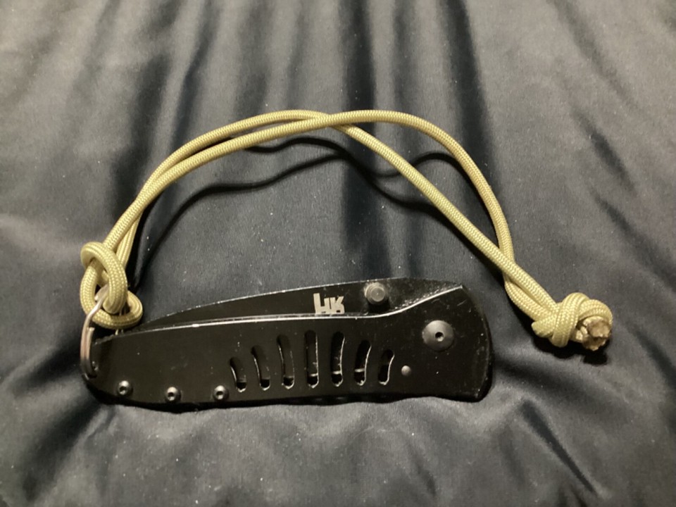 Heckler Koch HK Knife 3in long blade USA Made Used W/ Paracord | eBay