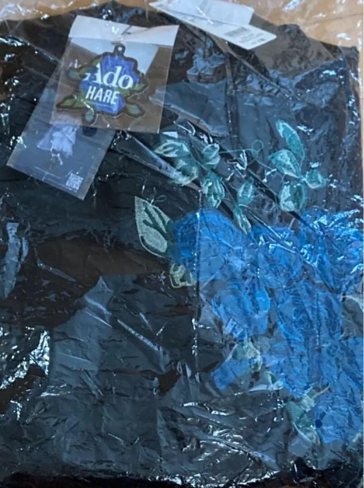 Ado HARE Side Lace-up Rose Embroidered Sweatshirts Color Black Size M ...