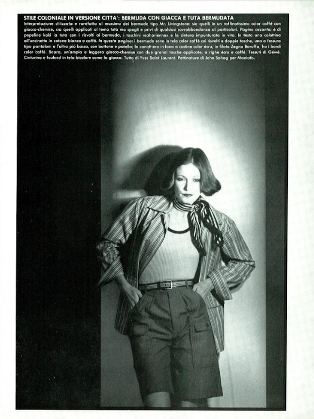 VOGUE ITALIA 1976 MARGAUX HEMINGWAY CATHERINE DENEUVE SHELLEY HACK ...