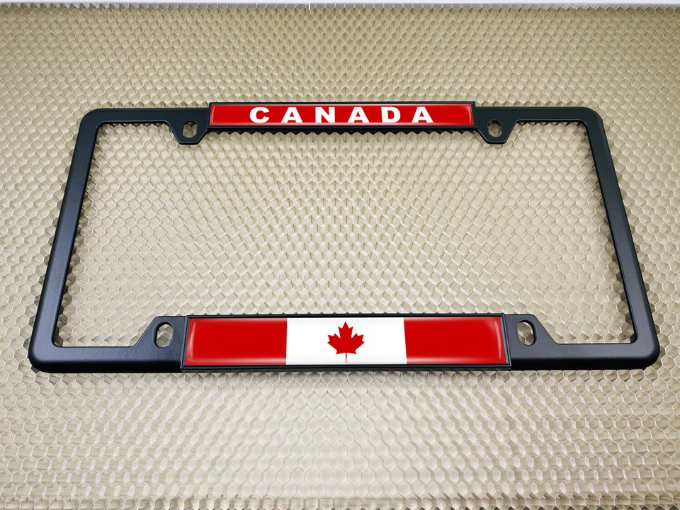 Car 4-hole Metal License Plate Frame - Canadian Flag | eBay