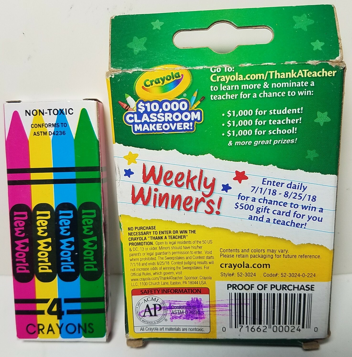 28 CRAYOLA Crayons 24 Pack plus 4 NonToxic School Supplies Craft Art ...