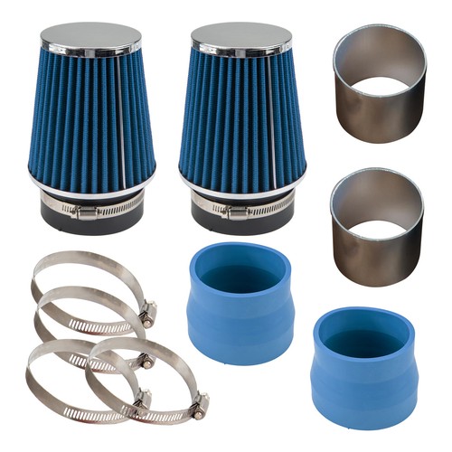Blue Air Intake Kit & Filter for 2008-2012 Mercedes Benz C300 C350 3.0L ...