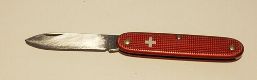Victorinox Rostfrei Pioneer Old Cross Red Alox Swiss Army Knife - Worn ...