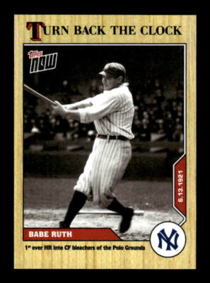 2020 Topps Now Turn Back The Clock #75 Babe Ruth/2272* - NM-MT | eBay