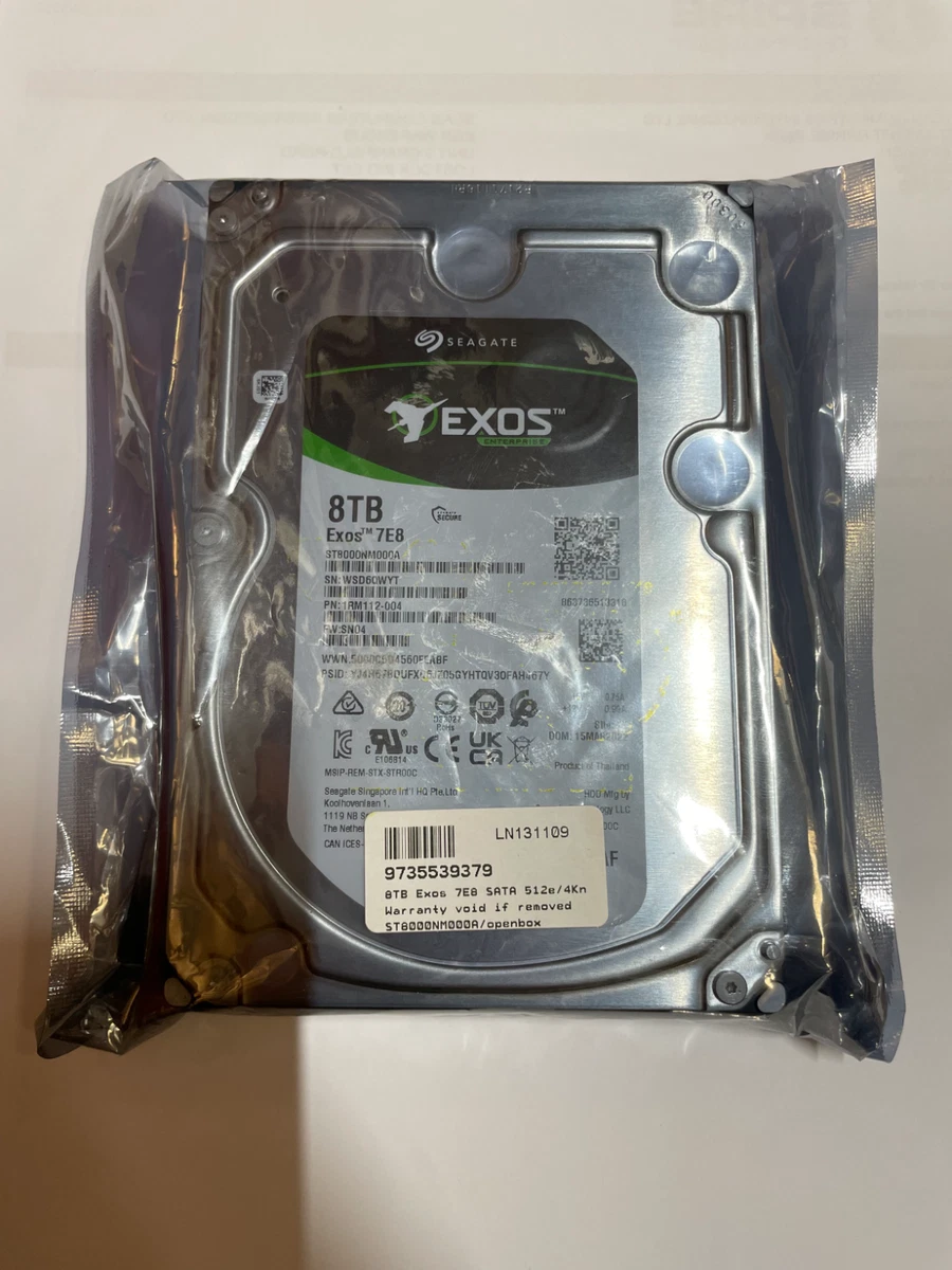 Seagate Exos 7E8 ST8000NM000A 8TB RPM 512e Enterprise SATA, 56% OFF