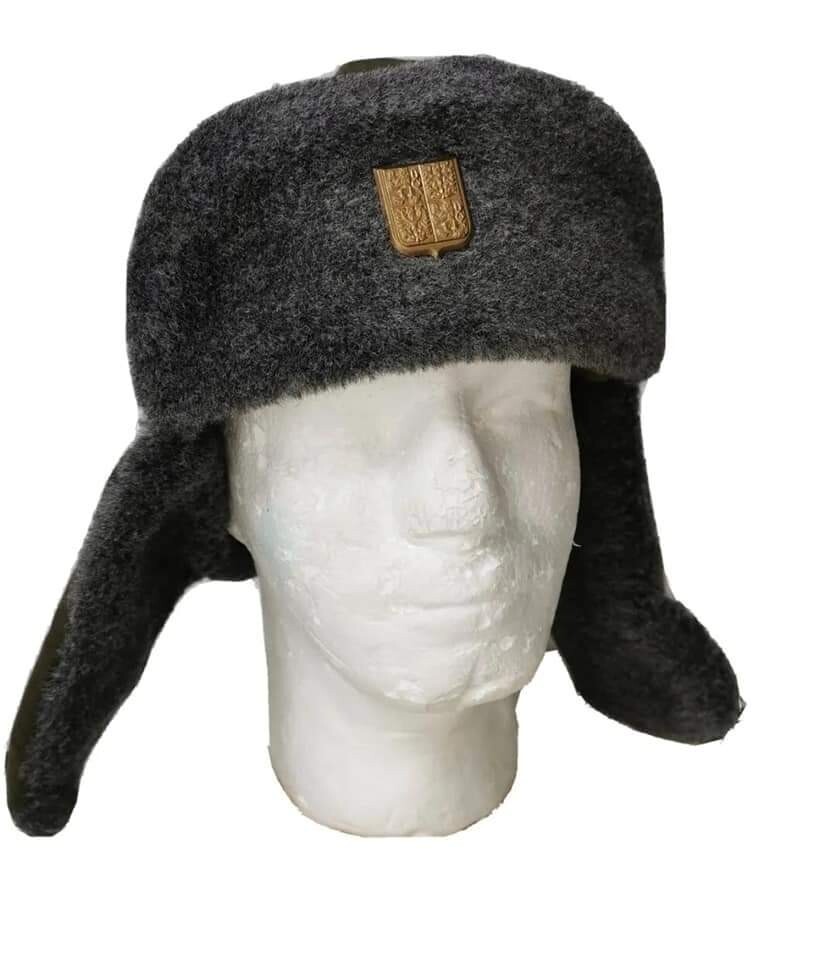 Czech Army Ushanka Winter Trapper Hat Fur Lined Soviet Style | eBay