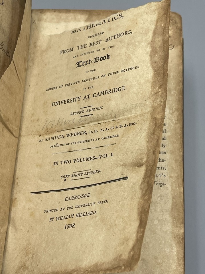 Samuel WEBBER / Mathematics Compiled from the Best Authors and Intended ...