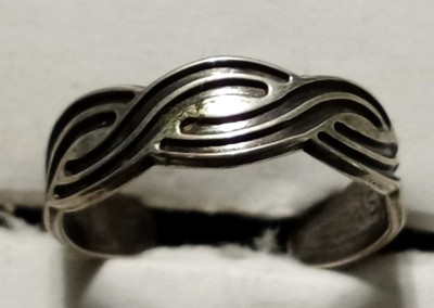 Vintage Danty Royal Silver Color Ring Size 4 Adjustable (baby or pinky ...