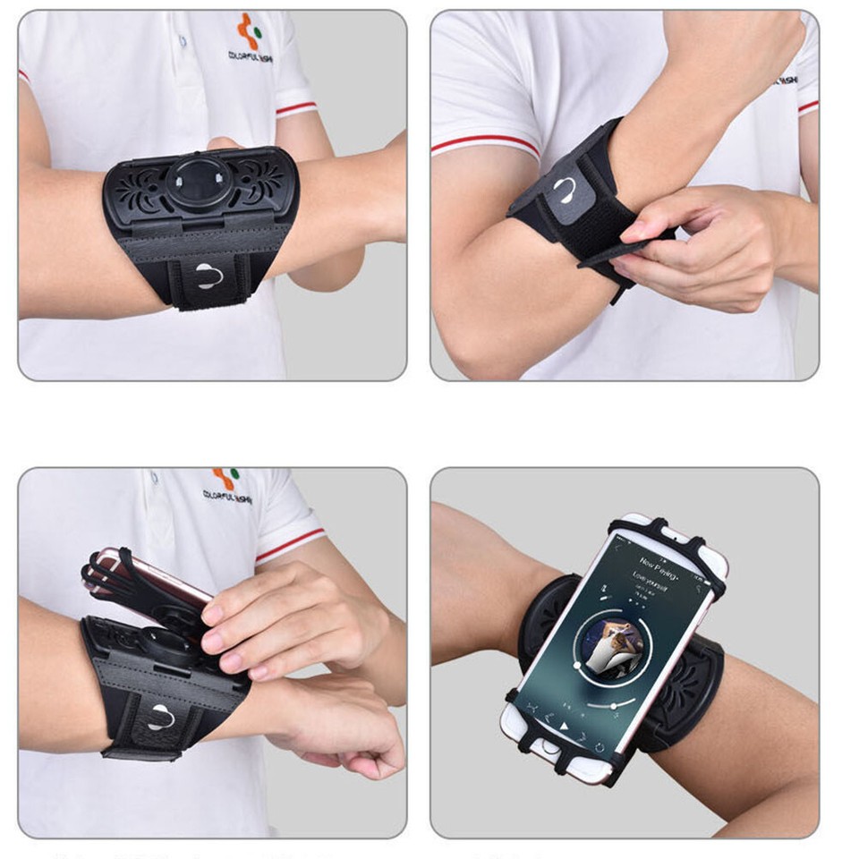 Running Armband Sports Arm Band Adjustable 360 Degree Rotating for Gym ...