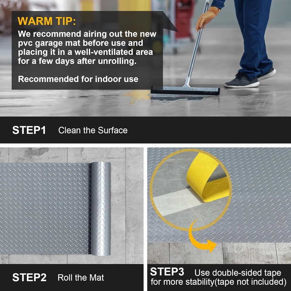 Garage Floor Mat Vinyl Flooring Roll Trailer Floor Covering Flooring ...