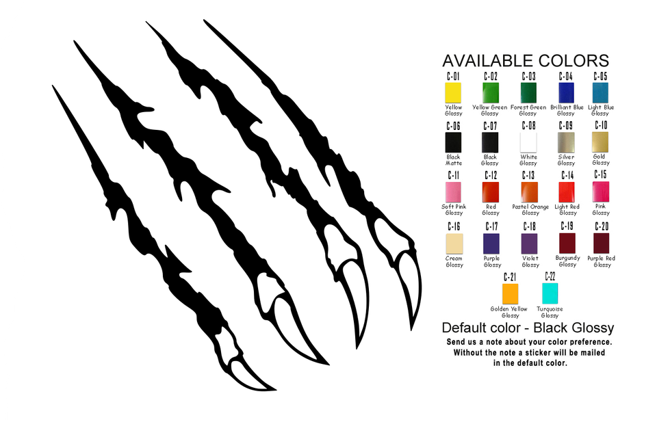 Claw Marks Vinyl Decal Sticker Car Window Wall Laptop Monster Bear ...