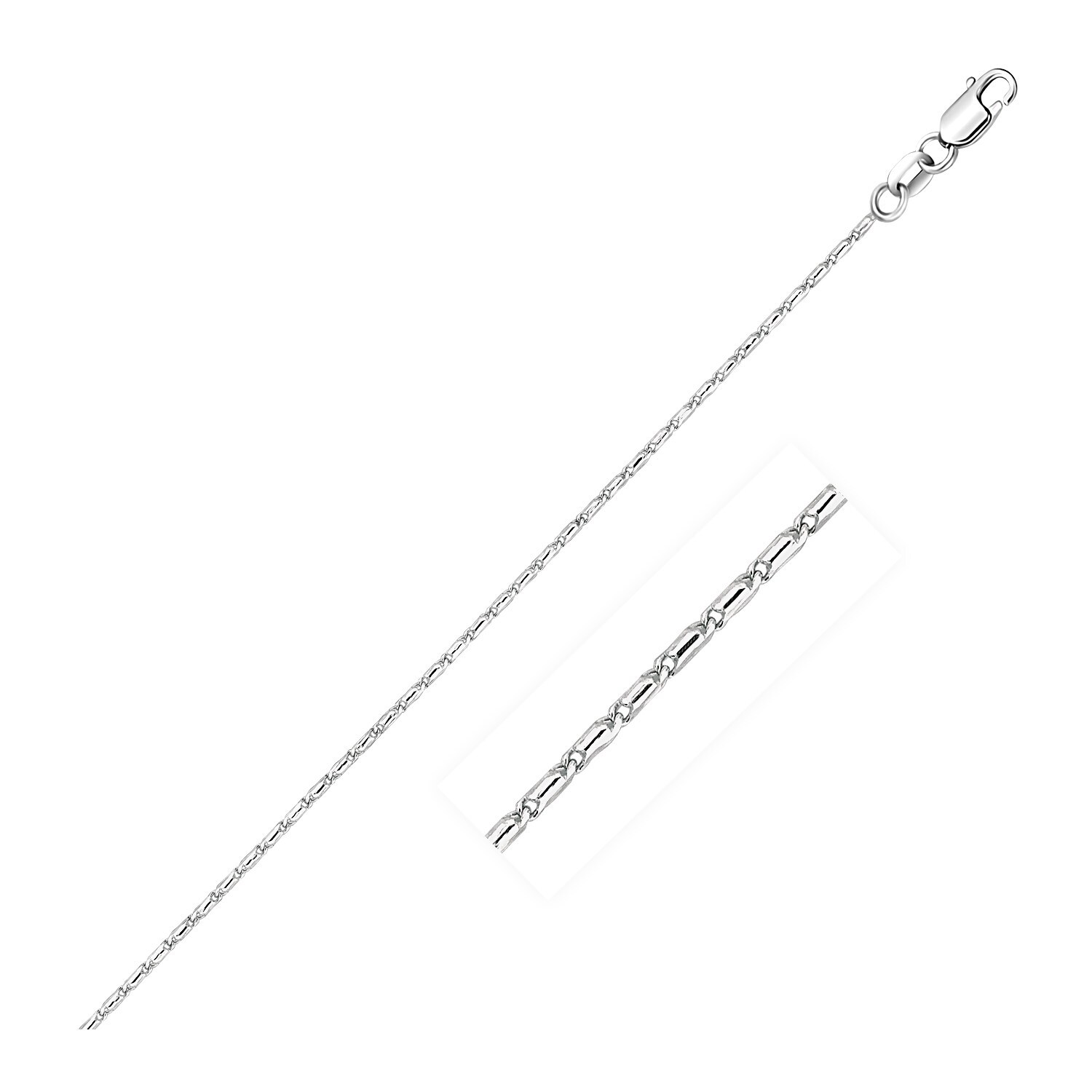 14k White Gold Lumina Pendant Chain 0.9mm | eBay