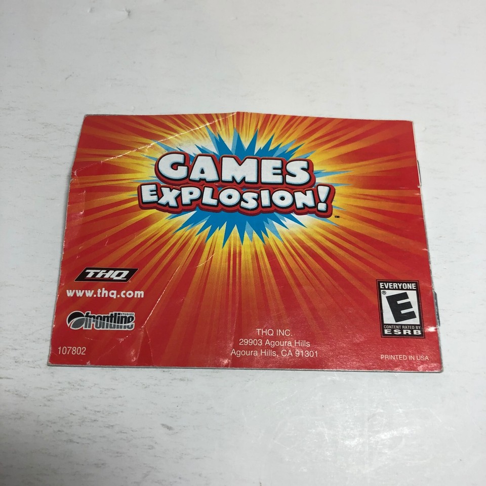 Games Explosion! Instruction Booklet ONLY! (Game Boy Advance, GBA ...
