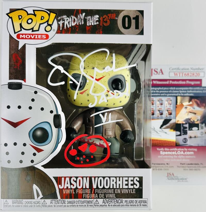 CJ GRAHAM C.J. SIGNED JASON VOORHEES FUNKO POP 01 FRIDAY THE 13TH ...