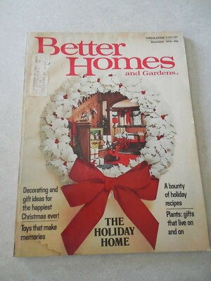 BETTER HOMES AND GARDENS Magazine, DECEMBER 1973, HOLIDAY RECIPES ...