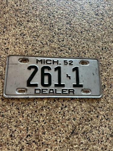 1952 Michigan Dealer License Plate | eBay