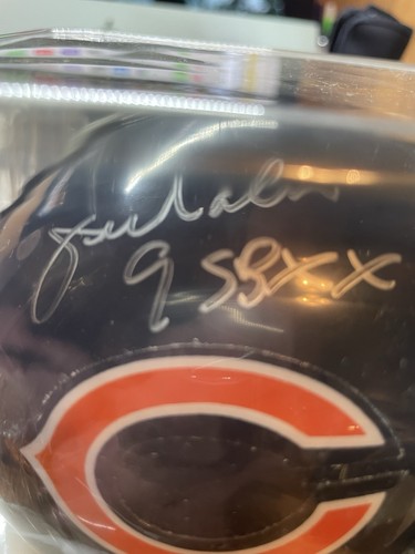 Riddell Mini Football Helmet Signed Jim McMahon & Steve McMichael SBXX ...