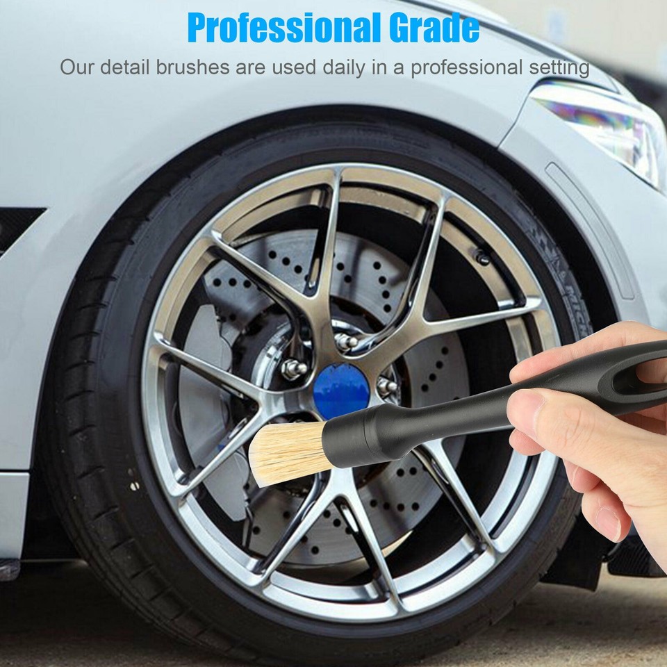 3 In 1 Car Detail Brush Set Wheel Tire Rim Spoke Grill Engine Bay ...