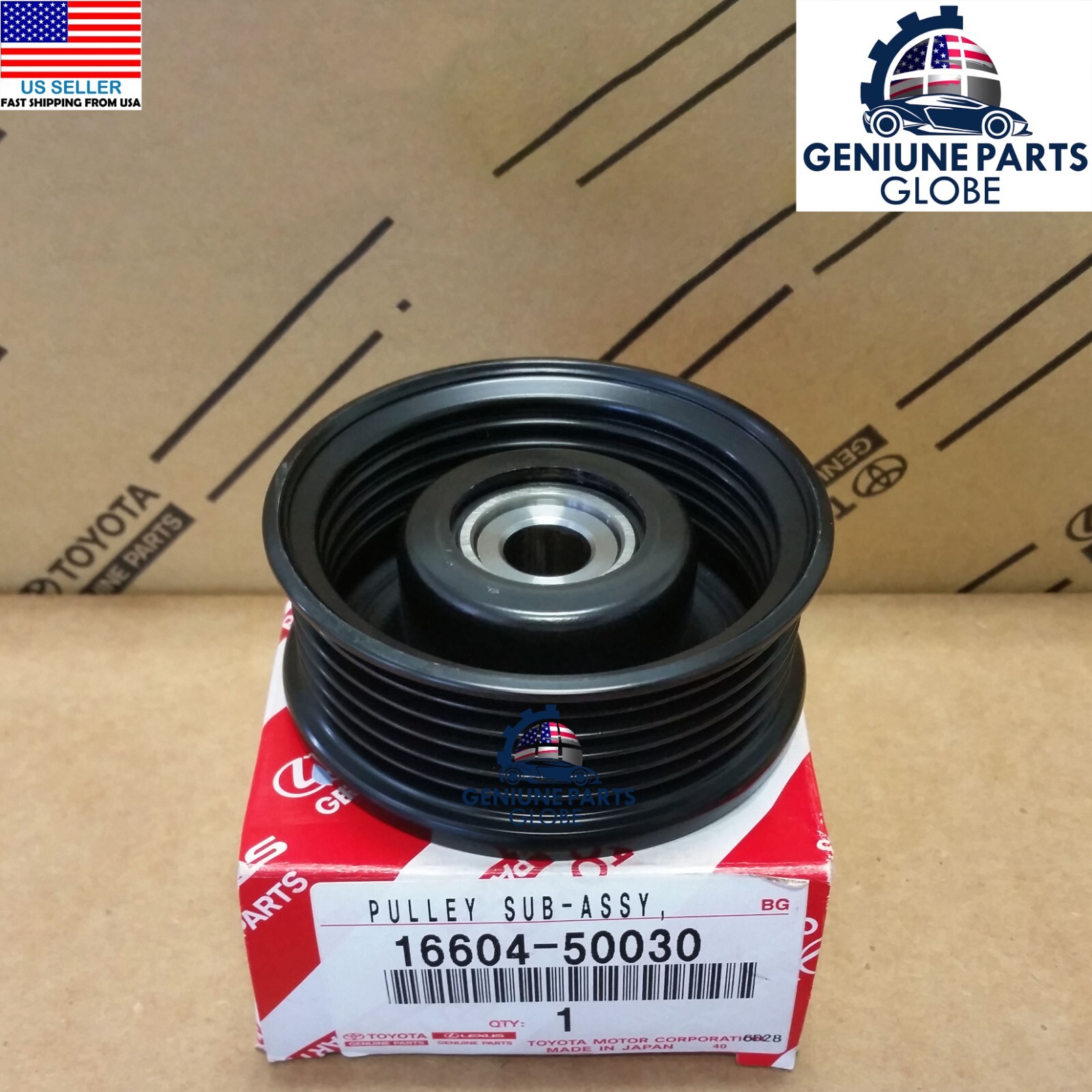 GENUINE TOYOTA 4RUNNER TUNDRA LS400 LX470 V8 DRIVE BELT IDLER PULLEY ...