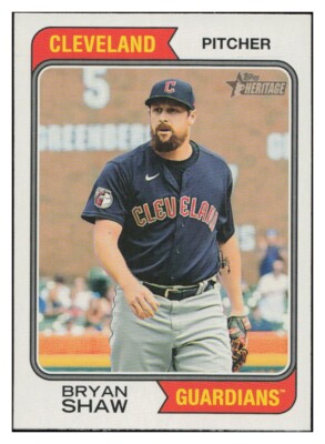G773 BRYAN SHAW 2023 TOPPS HERITAGE SP SHORT PRINT #433 CLEVELAND ...
