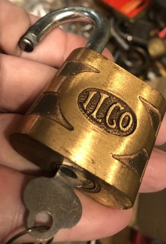 ILCO Prize Padlock 2 Flat Keys Original For lock See Pictures Rare ...