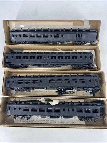 HO SCALE 1:87 VINTAGE MDC 4-PULLMAN PALACE CARS UNDECORATED METAL WHEEL ...
