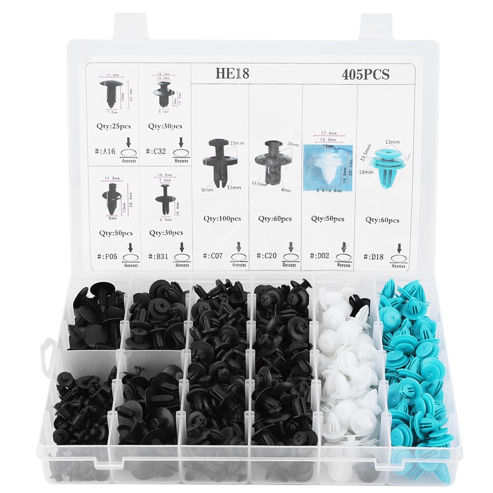 405Pcs Car Door Card Panel Trim Clips Bumper Fastener Retainer Push ...