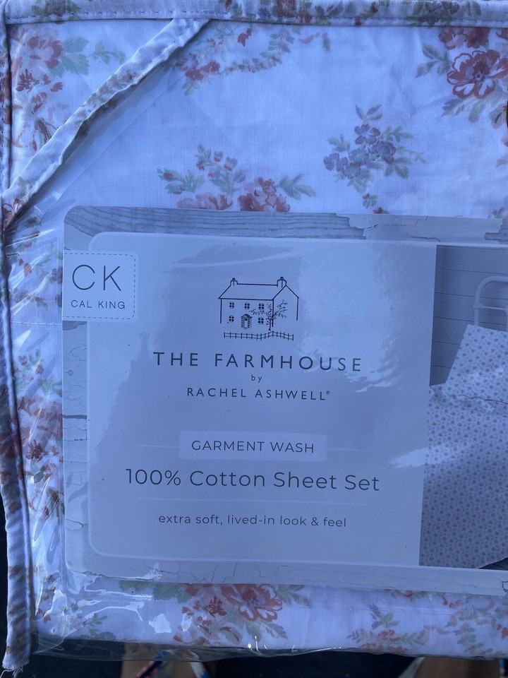 Rachel Ashwell Farmhouse Simply Shabby Chic Cal King Cotton White ...