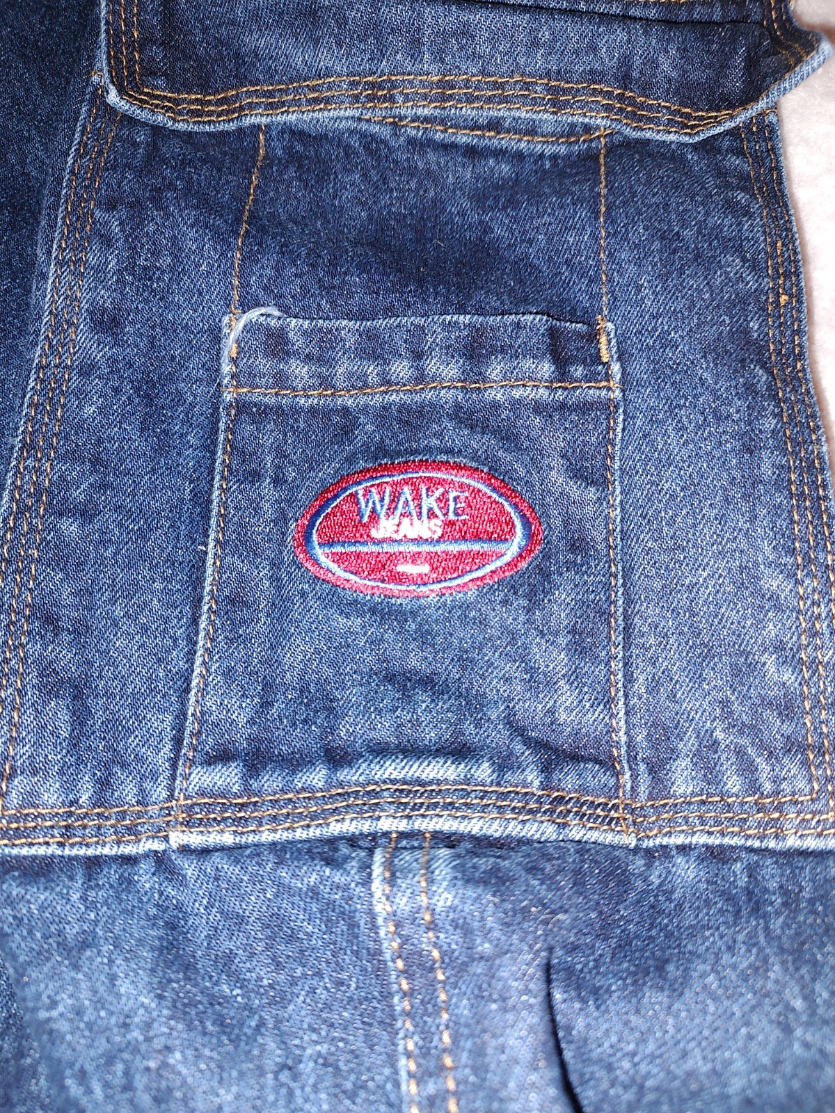Wake Jeans Baggy Carpenter Cargo Blue Denim Size Larg… - Gem