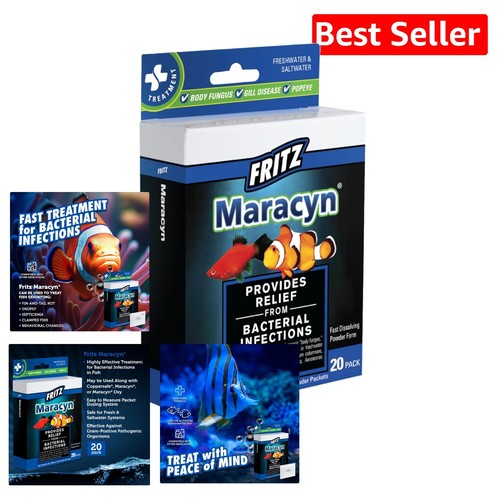 Aquarium Disease Remedy - Maracyn 20ct for All Fish Species, Quick ...