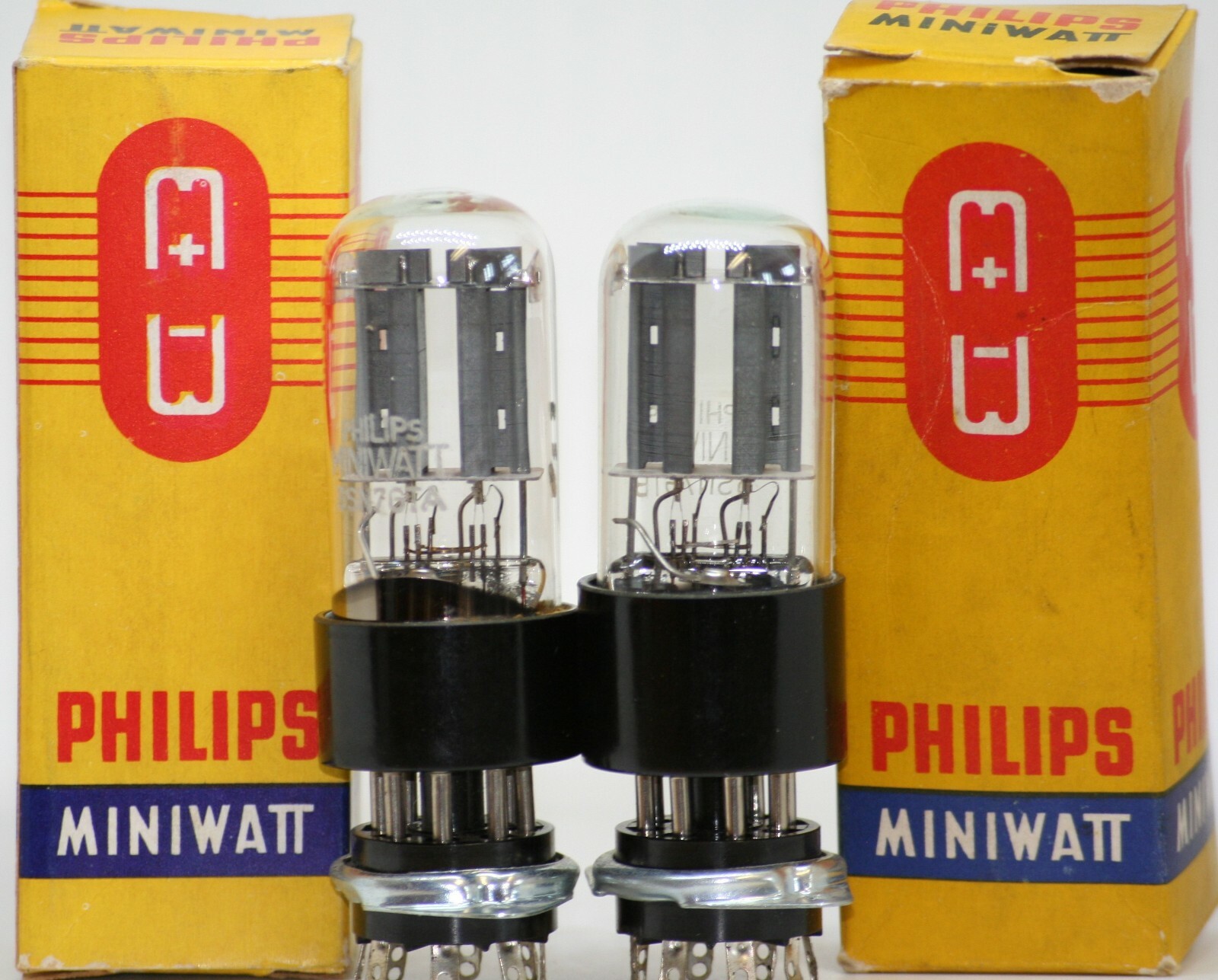6SN7 TUBE PAIR NOS NIB PREAMP TUBES GTA GTB PHILIPS B65 VT-231 ECC33 ...