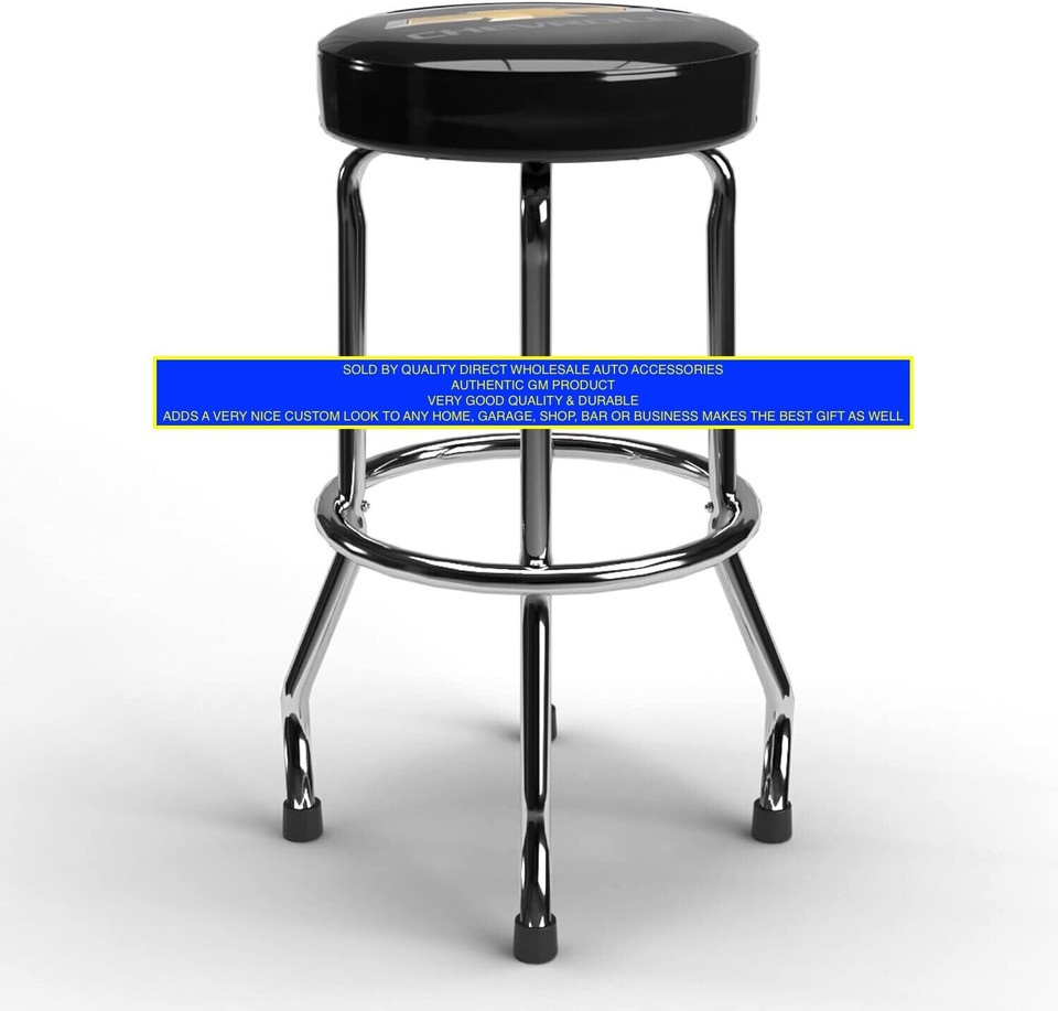 Authentic GM Chevrolet Garage OFFICE HOME HOUSE Padded Bar Stool BEST ...