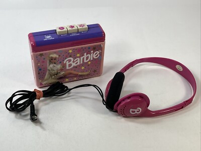 Barbie Portable Casstte Player New Bright 1991 w headphones walkman for ...